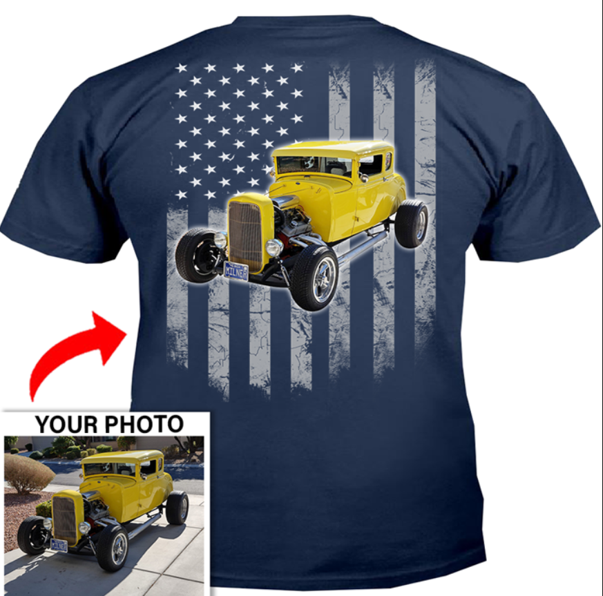 Car Custom Photo T-shirt On The Back (BK05) – Kool-Kool
