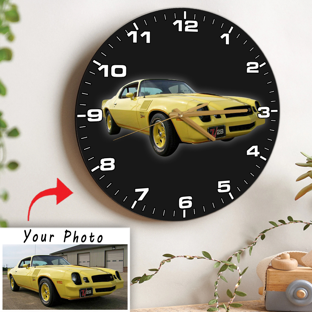 Car Personalized Photo Acrylic Wall Clock (Wall Clock1) – Kool-Kool
