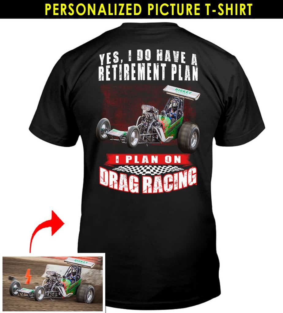 DRAG RACING Custom Photo T-shirt On The Back (RACE31) – Kool-Kool