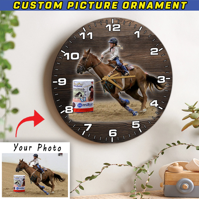 Personalized Photo Barrel Racing Wooden Wall Clock – Kool-Kool