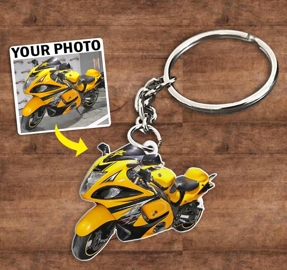 Motorcycle Personalized Keychain, Biker Custom Photo keychain – Kool-Kool