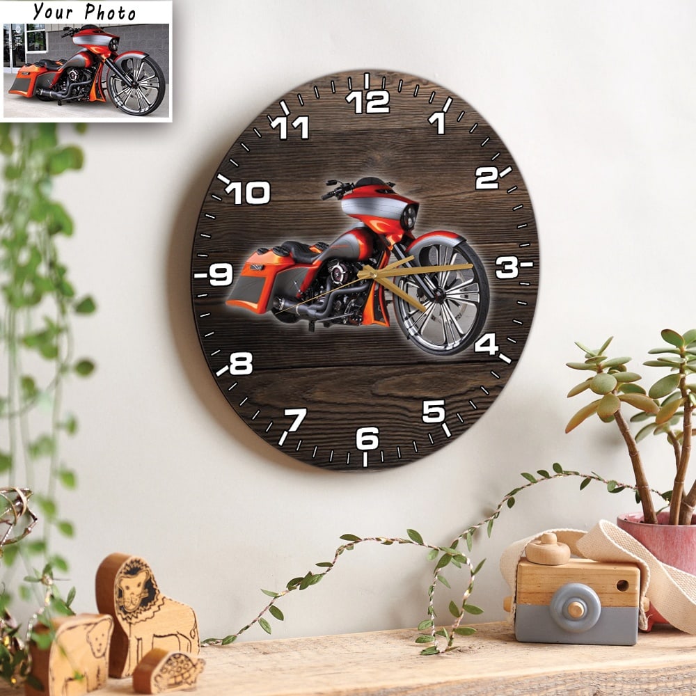 Personalized Photo Drag Racing Wooden Wall Clock – Kool-Kool