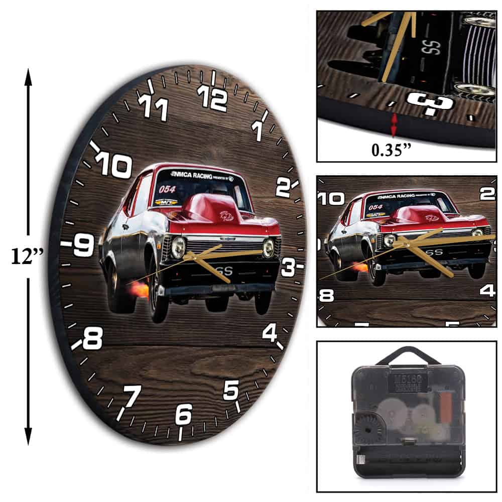 Drag Racing Personalized Wooden Wall Clock, Drag racing custom photo ...