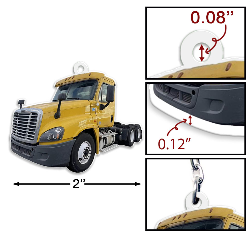 Big Rig Personalized Photo Keychain, Gifts for Semi-Trailer Truckers ...