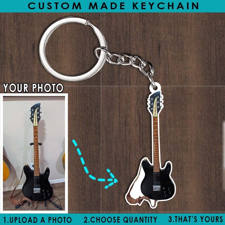 Guitar Personalized Keychain, gift for Guitarist – Kool-Kool