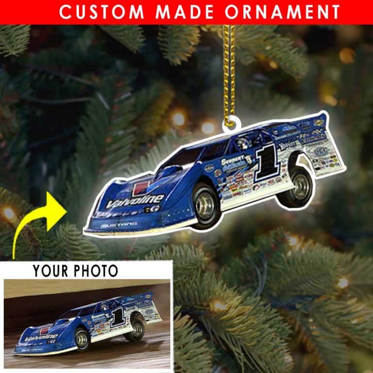 Personalized Photo Dirt Track Racing Christmas Ornament, Dirt Track ...