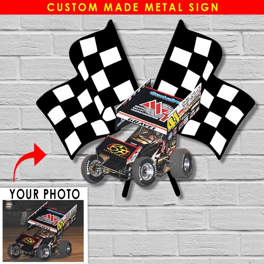 Personalized Photo Dirt Track Racing Cut Metal Sign (Racingmeta) – Kool ...