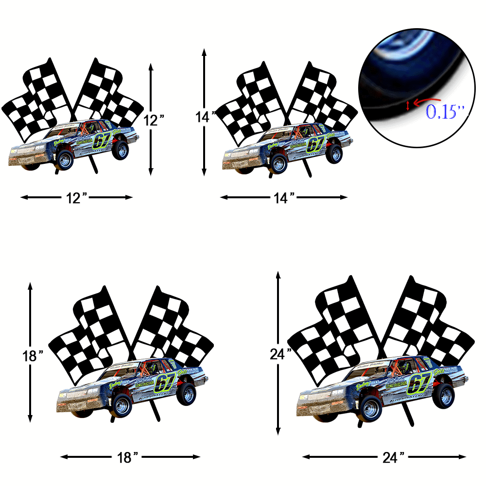 Personalized Photo Drag Racing Cut Metal Sign (Racingmeta) – Kool-Kool