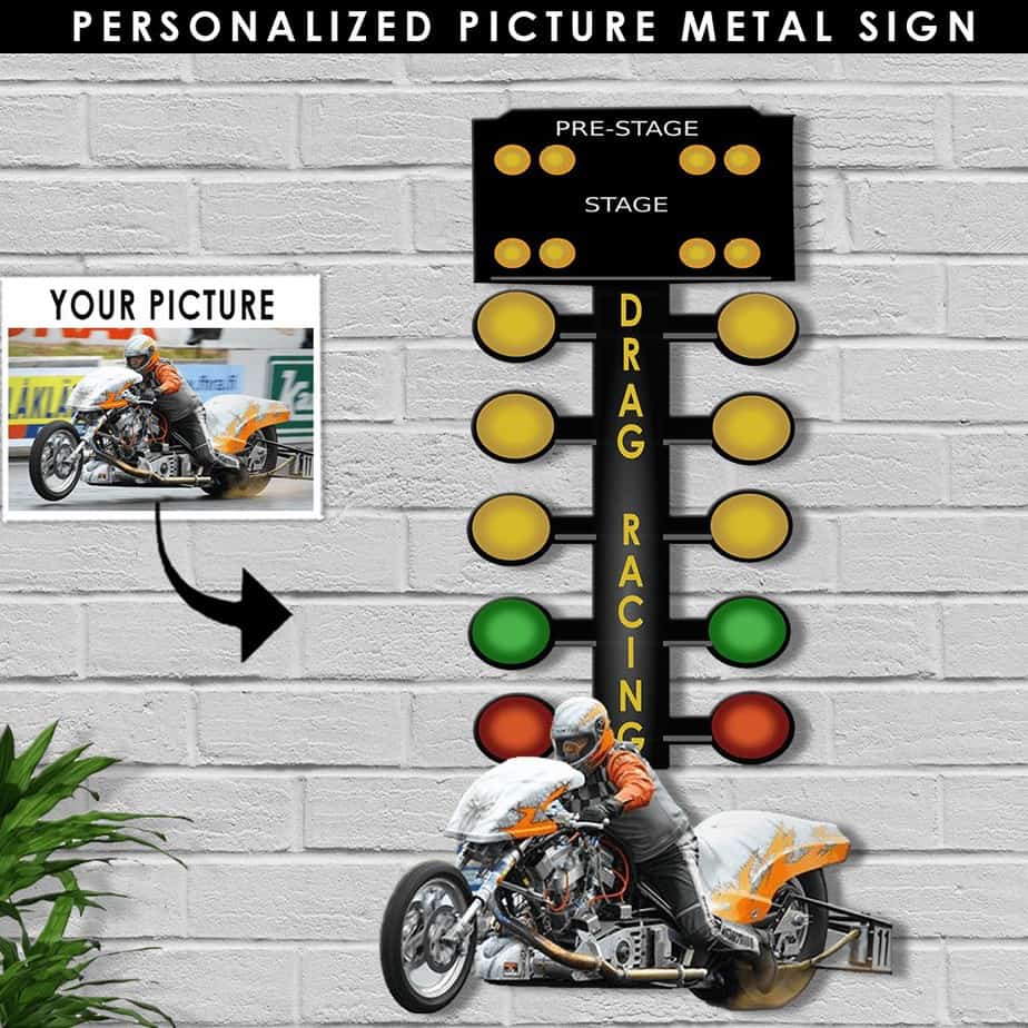 Drag Racing Personalized Photo Cut Metal Sign (Dragtree) – Kool-Kool