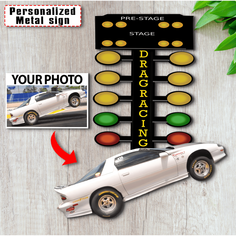 Drag Racing Personalized Photo Cut Metal Sign (Dragtree) – Kool-Kool