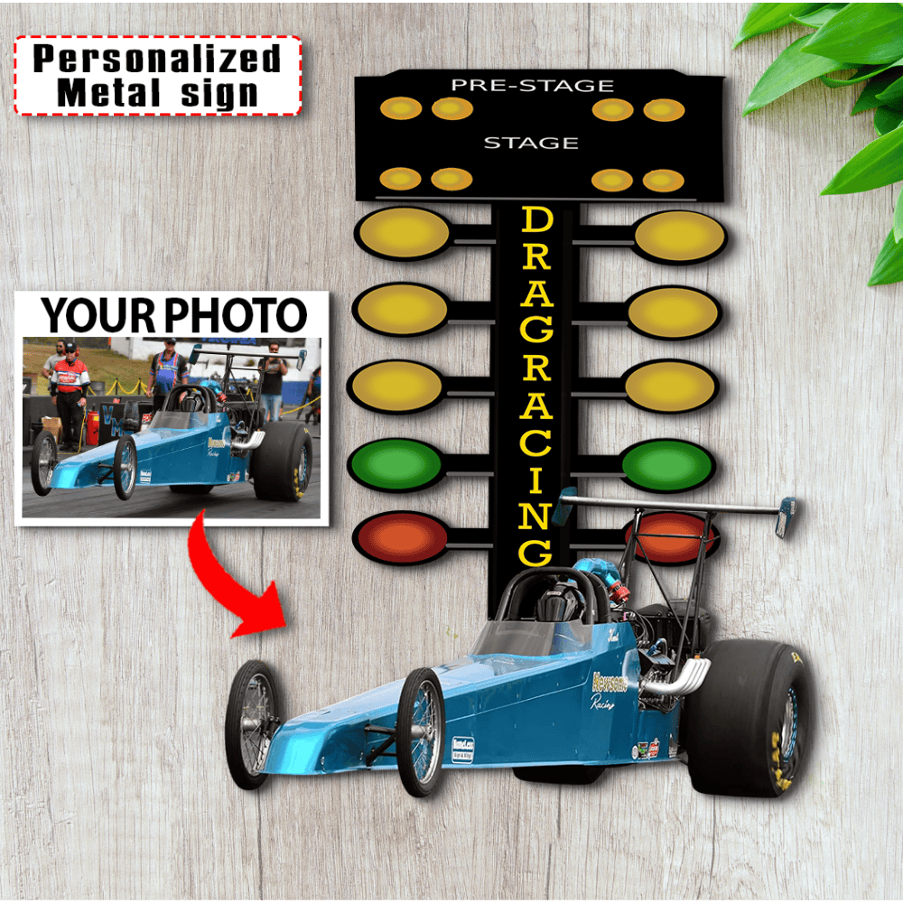 Drag Racing Personalized Photo Cut Metal Sign (Dragtree) – Kool-Kool