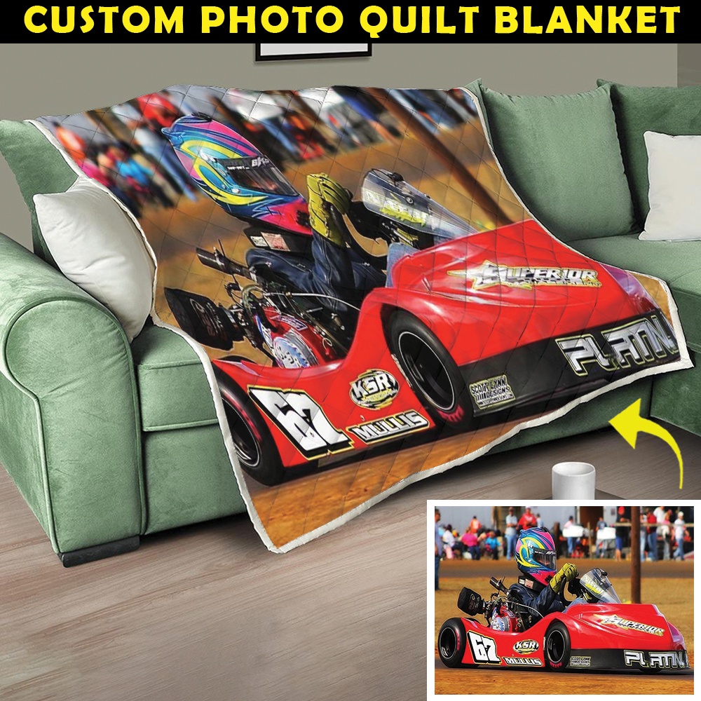 Dirt Track Racing Personalized Photo Quilt Blanket – Kool-Kool