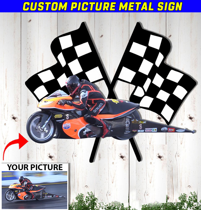 Personalized Photo Drag Racing Cut Metal Sign (Racingmeta) – Kool-Kool