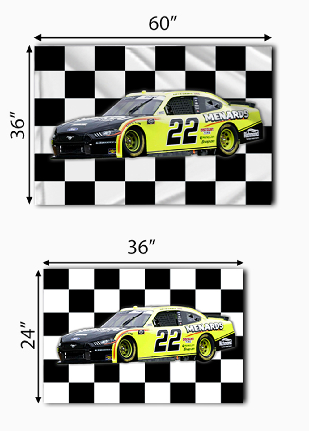 Personalized Photo Stock Car Racing Checkered Flag (CTML) – Kool-Kool