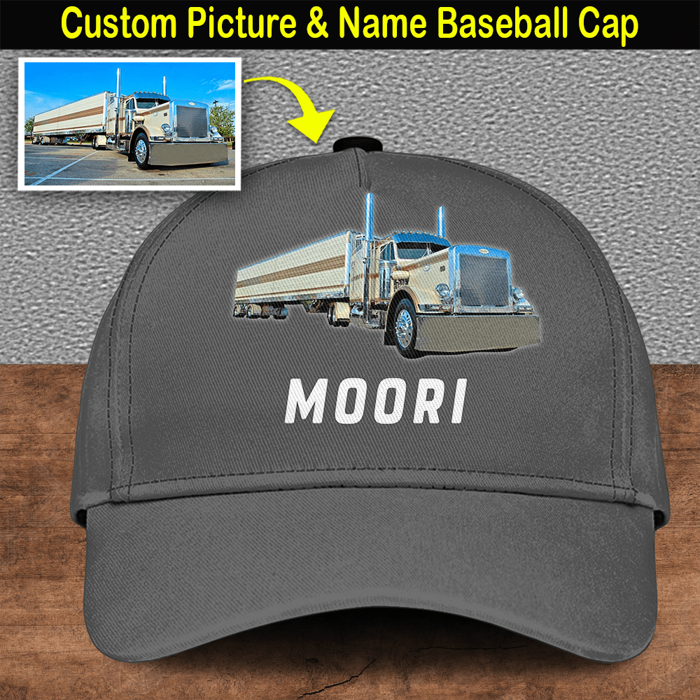 Personalized Photo Semi Truck Baseball Cap, Gifts for Truckers (Pic ...
