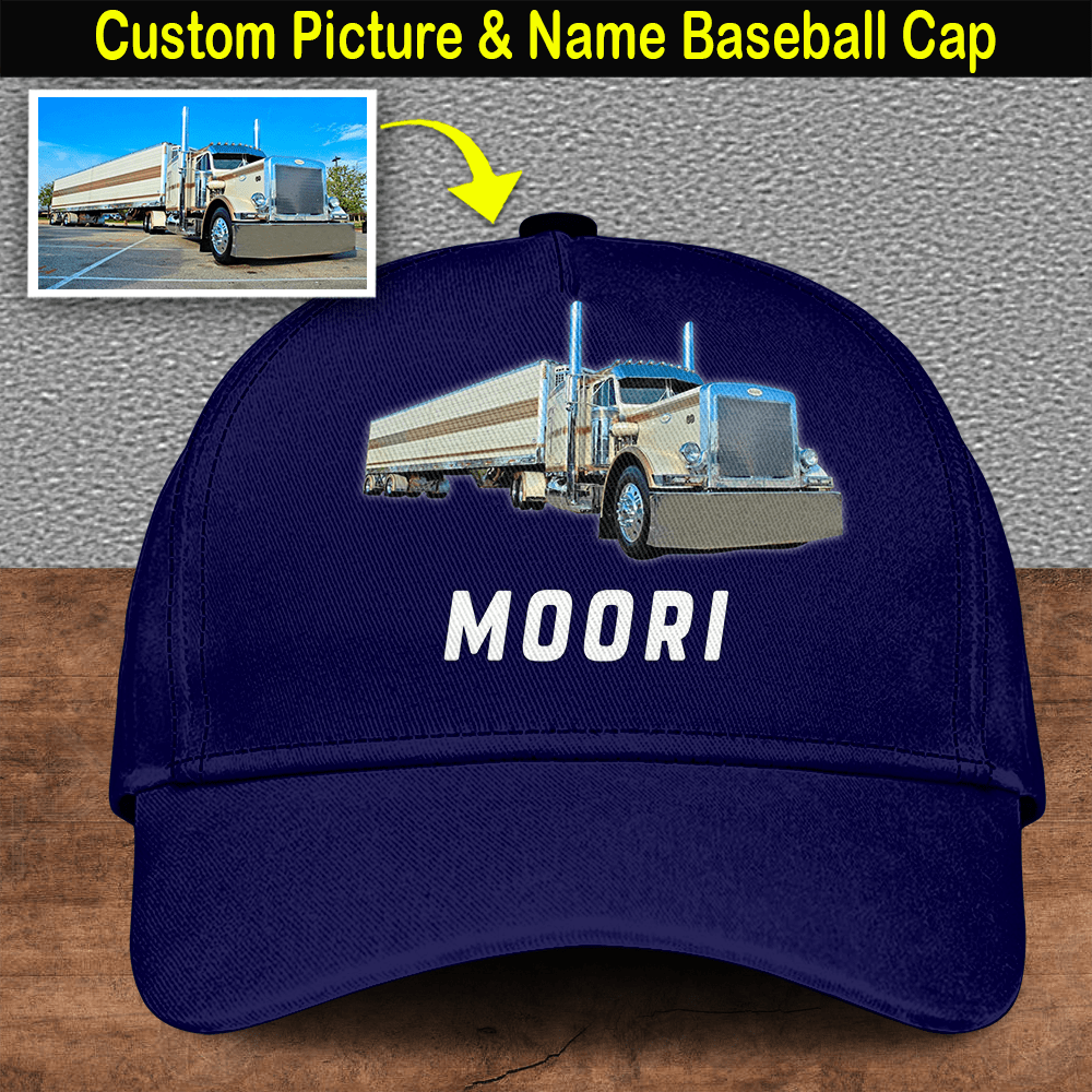 Personalized Photo Semi Truck Baseball Cap, Gifts for Truckers (Pic ...