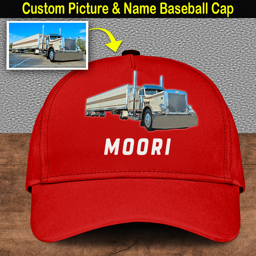 Personalized Photo Semi Truck Baseball Cap, Gifts for Truckers (Pic ...