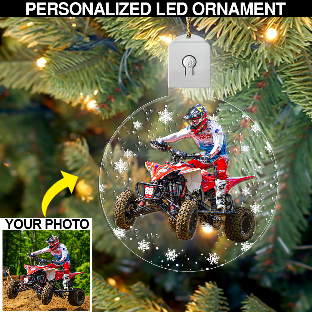Personalized Photo Motocross Led Acrylic Ornament – Kool-Kool
