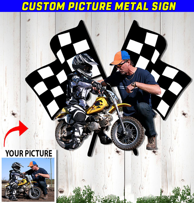 Personalized Photo Motocross Cut Metal Sign (Racingmeta) – Kool-Kool