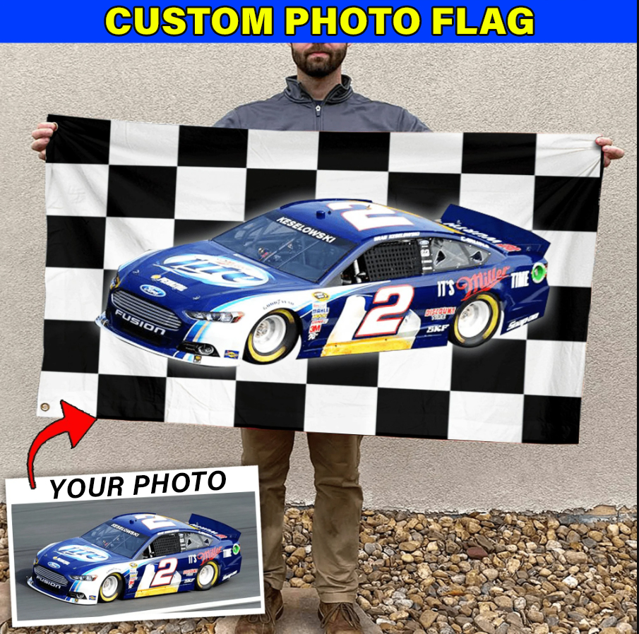 Personalized Photo Stock Car Racing Checkered Flag – Kool-Kool