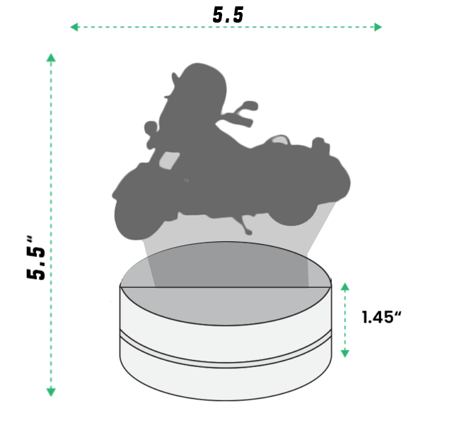 Personalized Photo Printed Motorcycle Night Light (Mc-nig2) – Kool-Kool