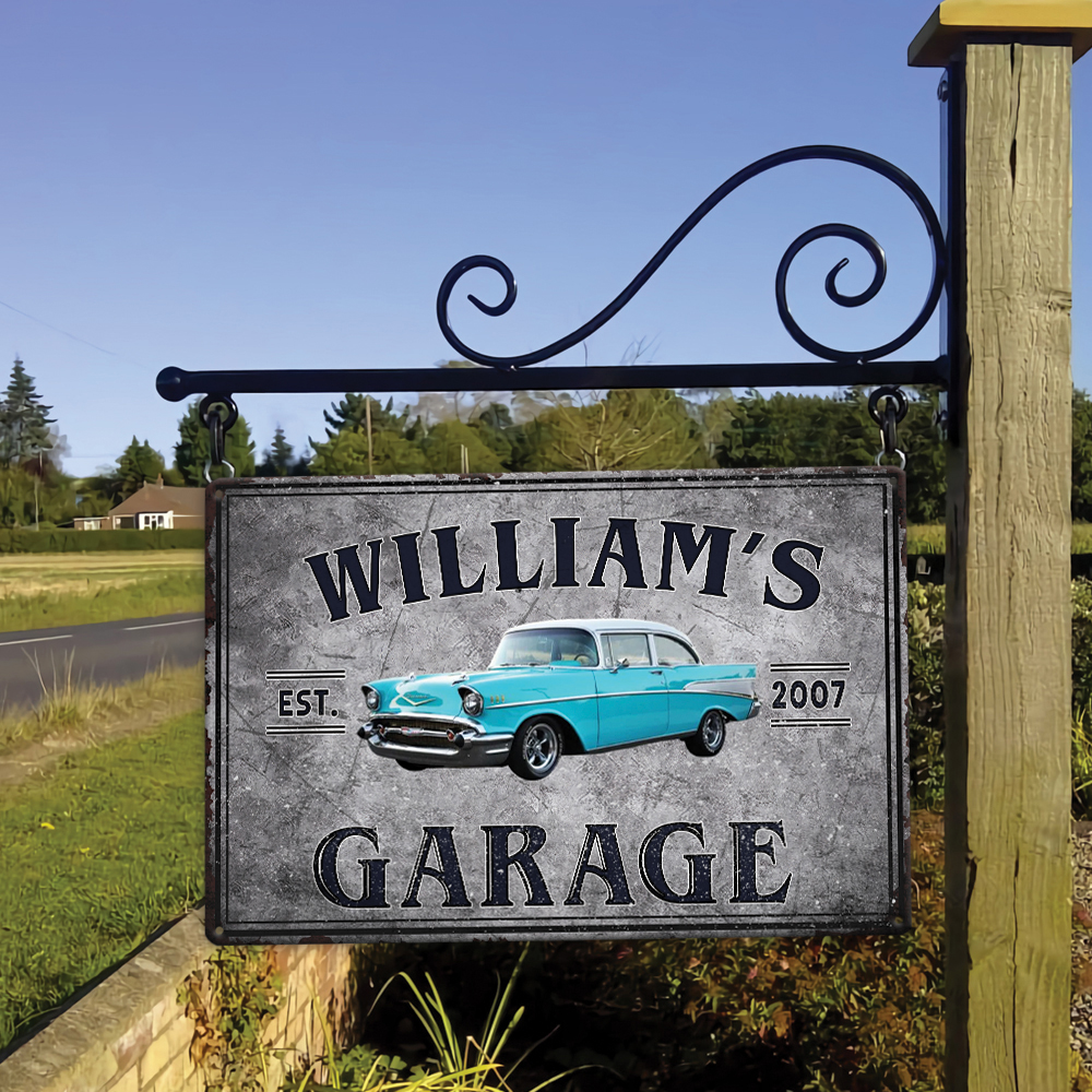 Personalized and Text Hot Rod Classic Car Printed Metal Sign, hot rod ...