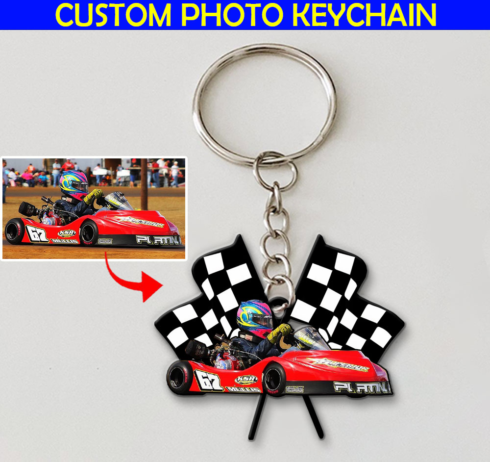 Dirt Track Racing Personalized Photo Keychain (Racingkeychain) – Kool-Kool