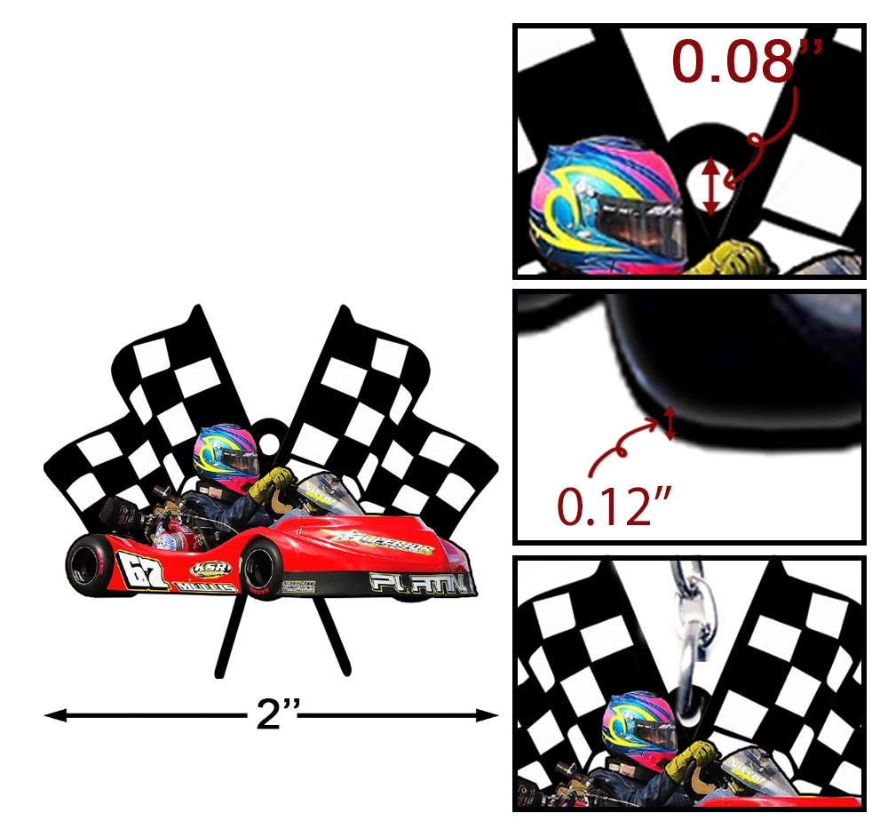 Dirt Track Racing Personalized Photo Keychain (Racingkeychain) – Kool-Kool