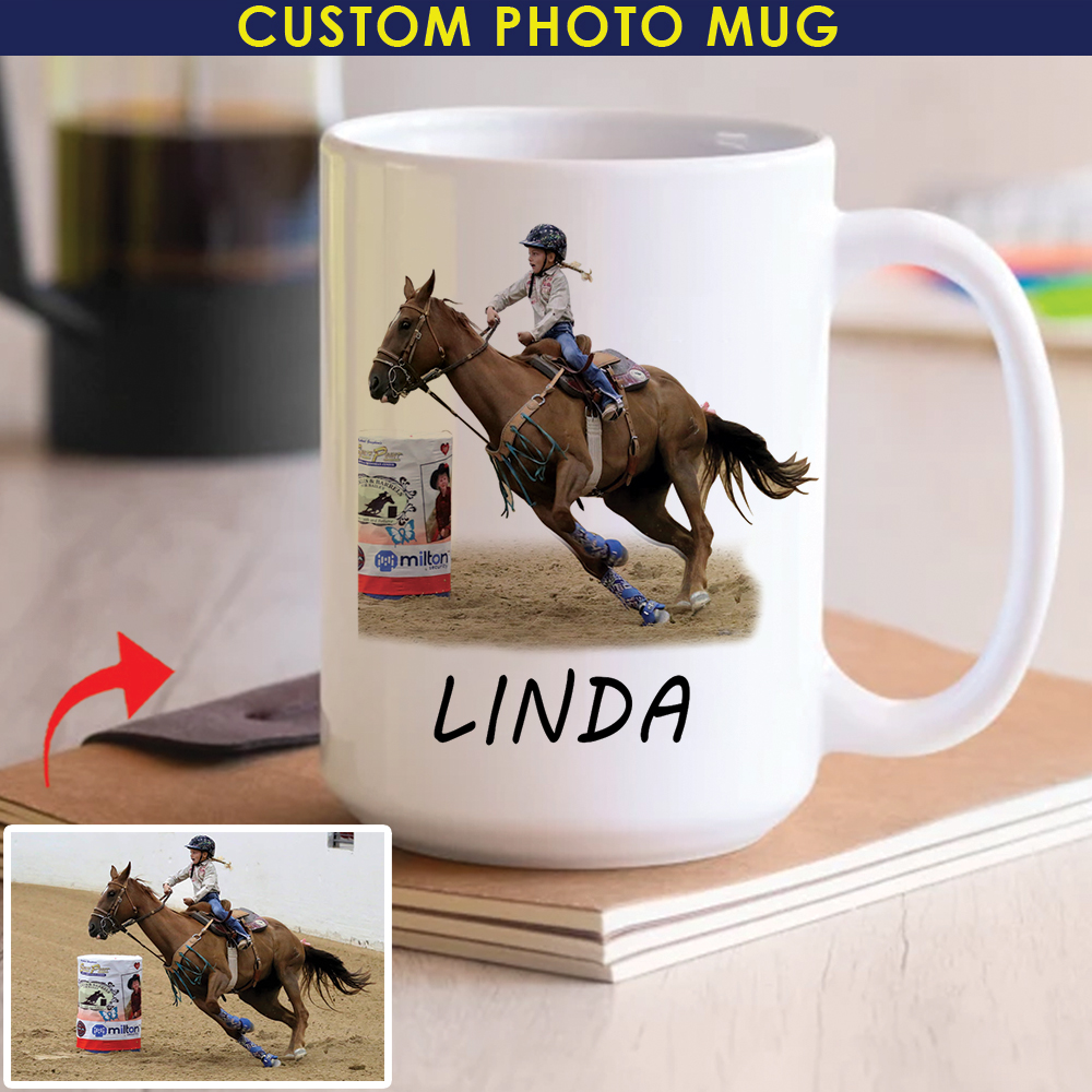Personalized Photo White Barrel Racing Mug (PHONA) – Kool-Kool