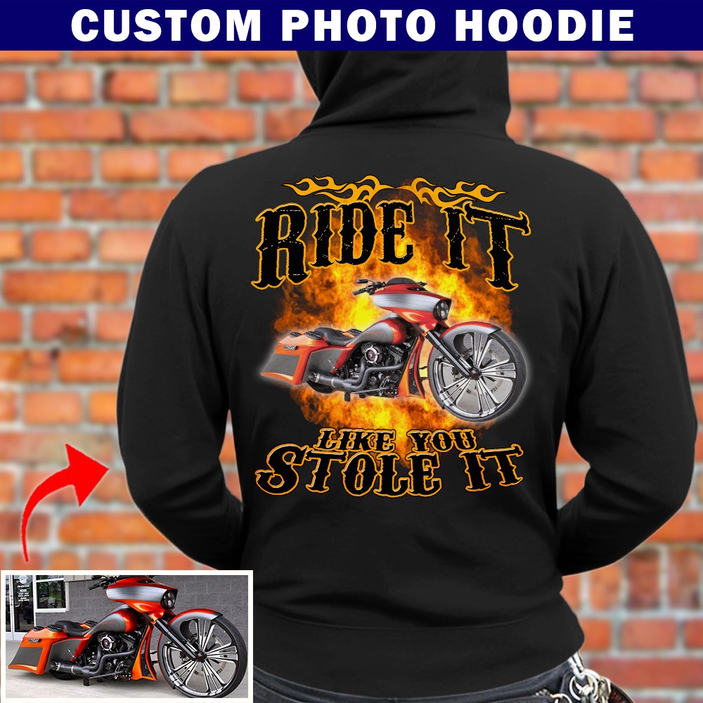 Biker Custom Photo Hoodie Print (BK115) – Kool-Kool