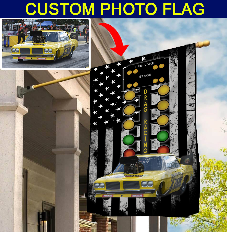 Personalized Photo Drag Racing Flag (DragtreeAmerican) – Kool-Kool