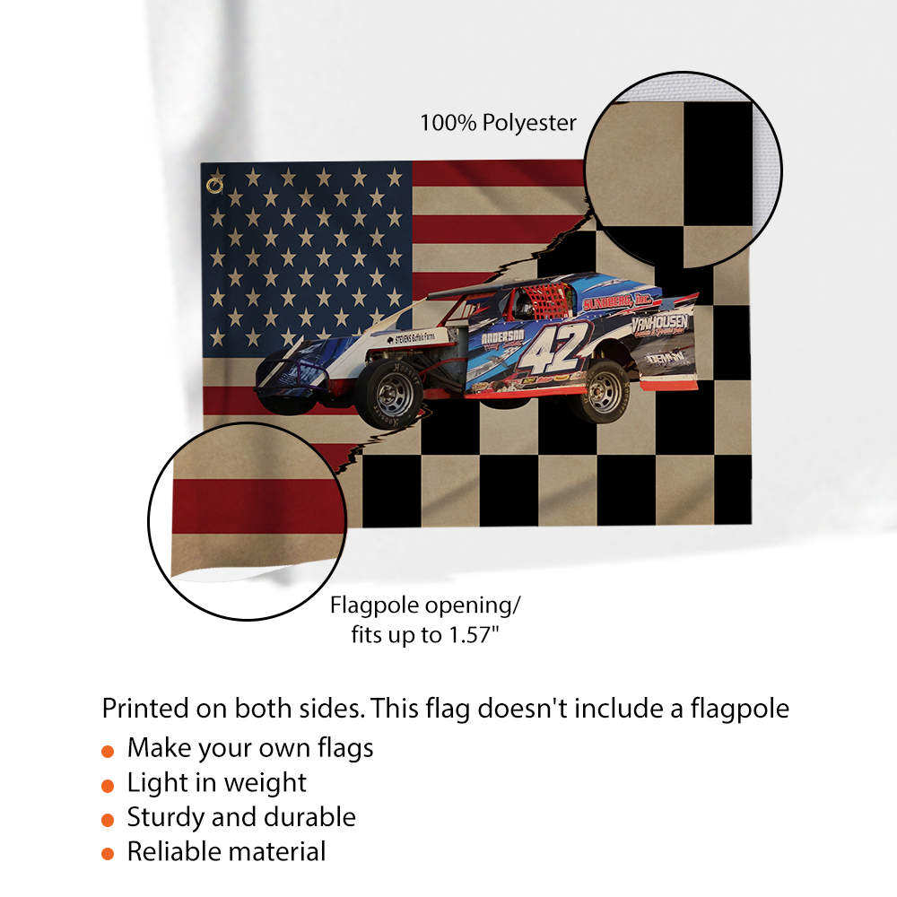 Dirt Track Racing Personalized Photo House Flag (Mixed) – Kool-Kool