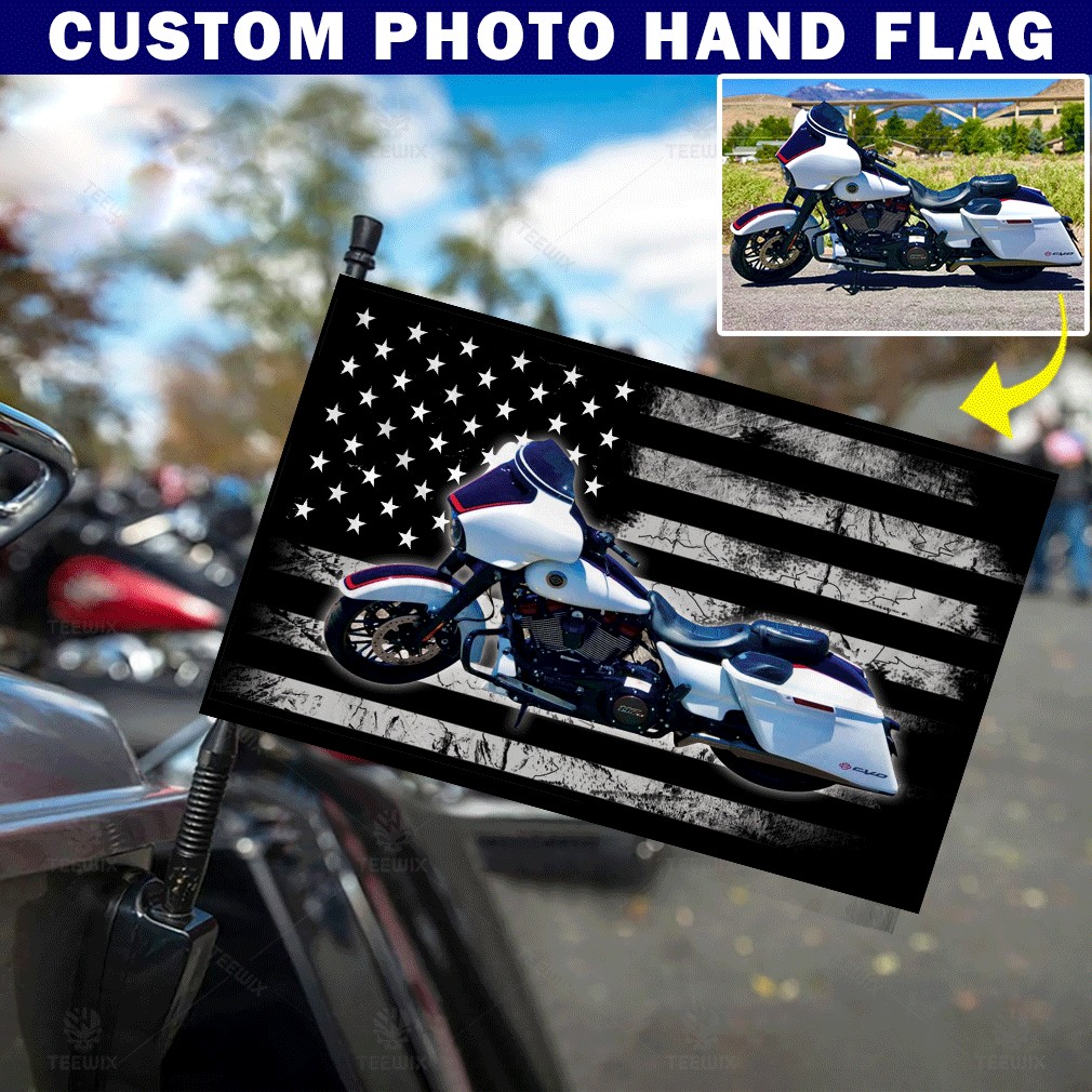 Personalized Photo Biker Motorcycle American Flag – Kool-Kool