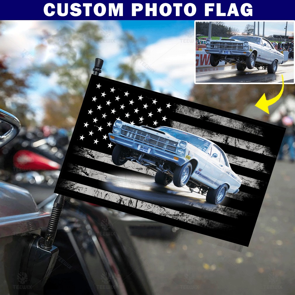 Personalized Photo Drag Racing American Flag – Kool-Kool
