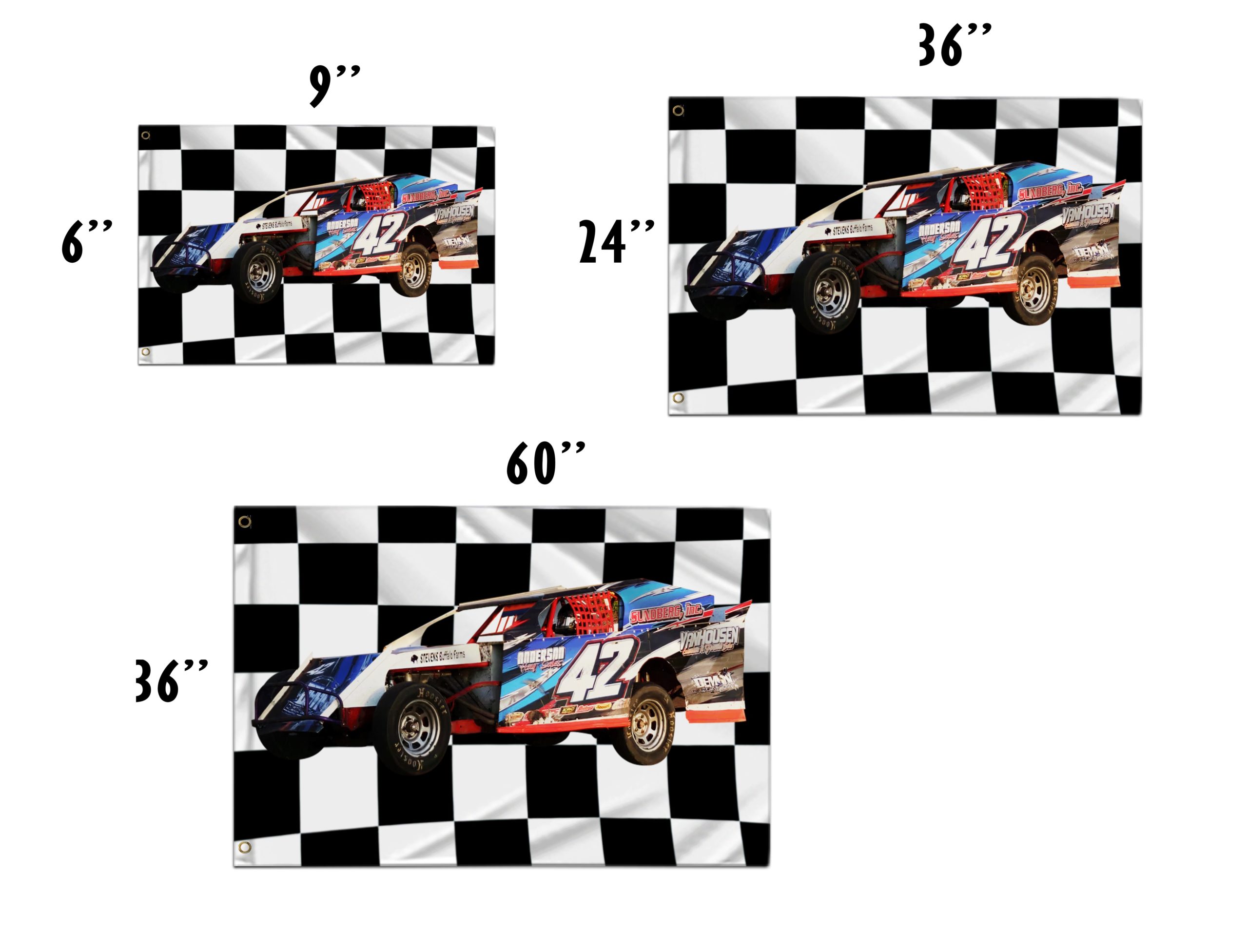 Personalized Photo Dirt Tracking Racing Checkered Flag – Kool-Kool