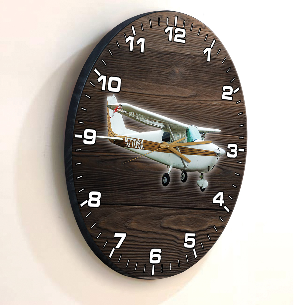Personalized Photo Aircraft Pilot Wooden Wall Clock – Kool-Kool