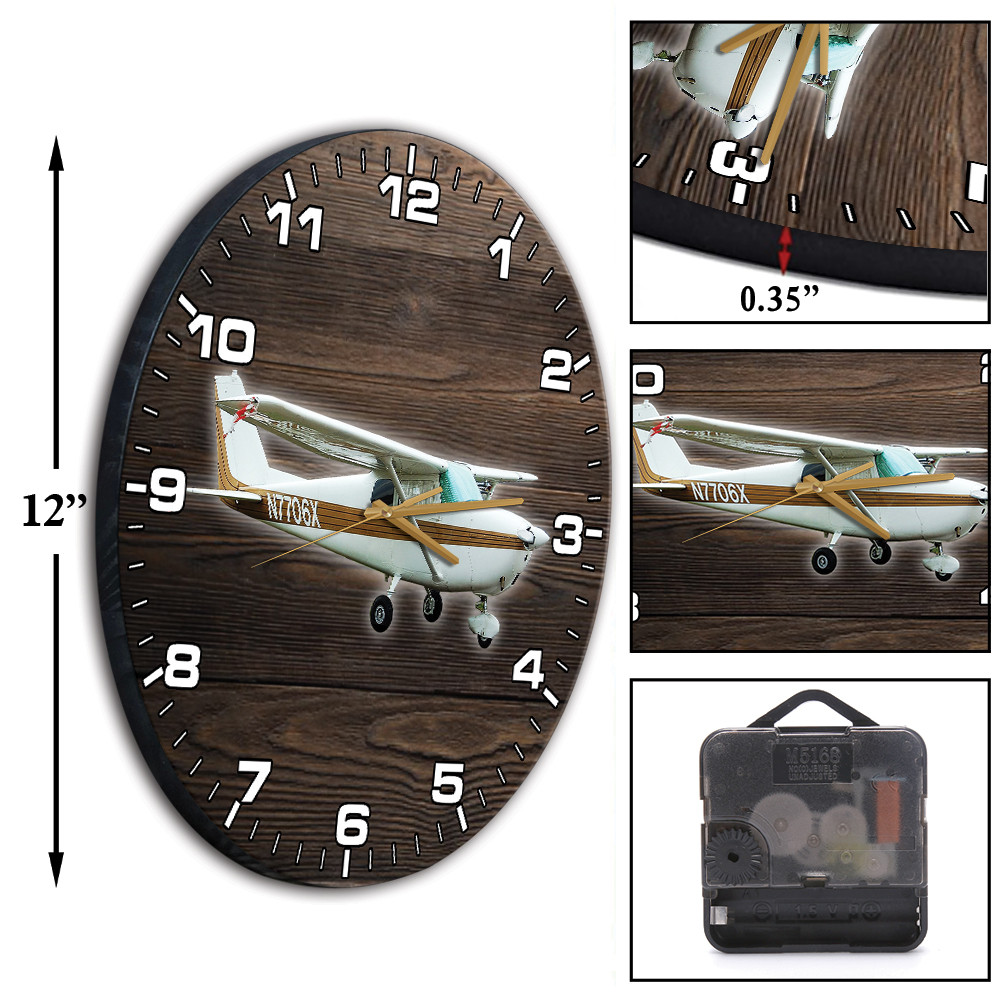Personalized Photo Aircraft Pilot Wooden Wall Clock – Kool-Kool