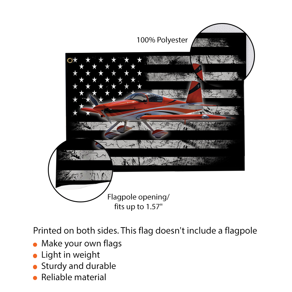 Custom Photo Aircraft American House Flag – Kool-Kool