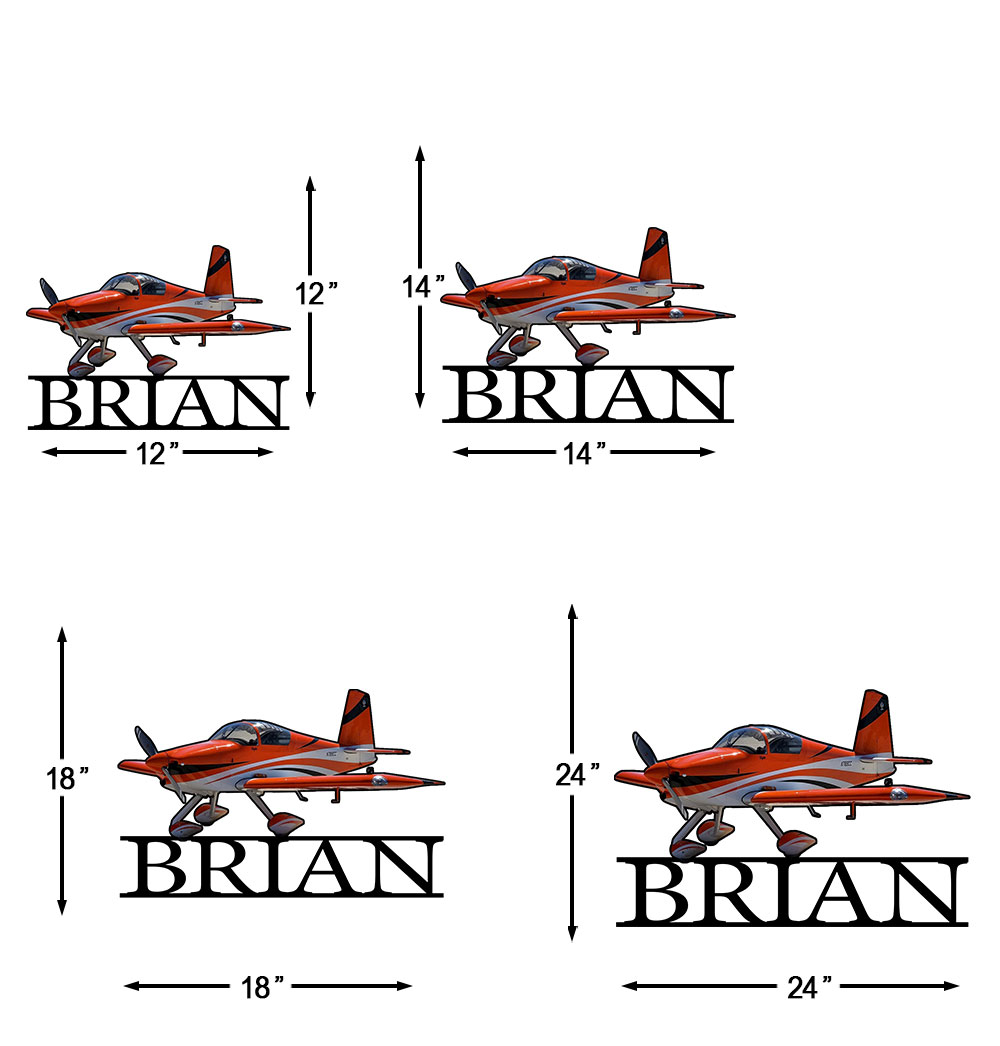 Personalized Photo and Name Aircraft Cut Metal Sign (Phona) – Kool-Kool