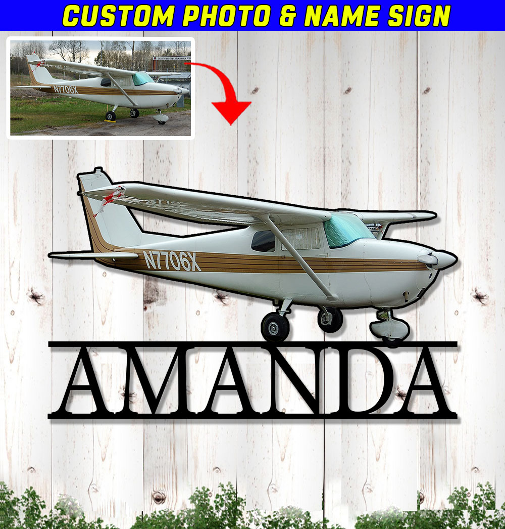 Personalized Photo and Name Aircraft Cut Metal Sign (Phona) – Kool-Kool