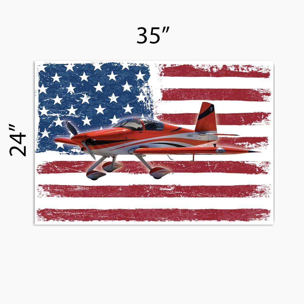Personalized Photo Aircarft American Flag (Red, White & Blue) – Kool-Kool