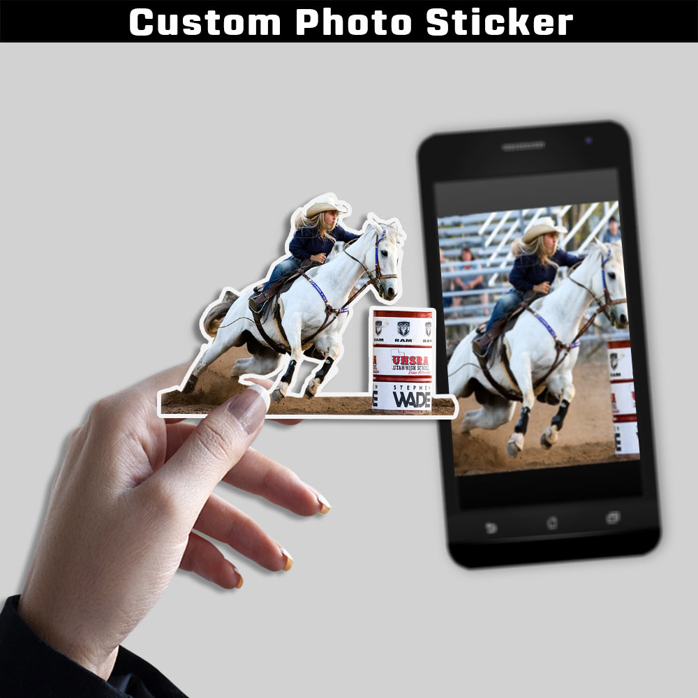 Barrel Racing Personalized Photo Stickers – Kool-Kool