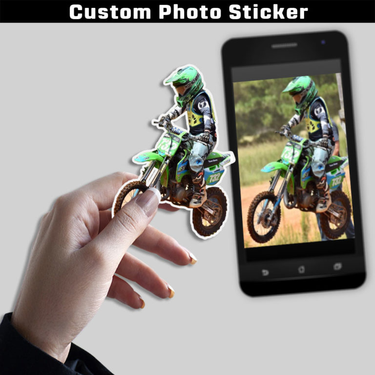 Motocross Personalized Photo Stickers – Kool-Kool