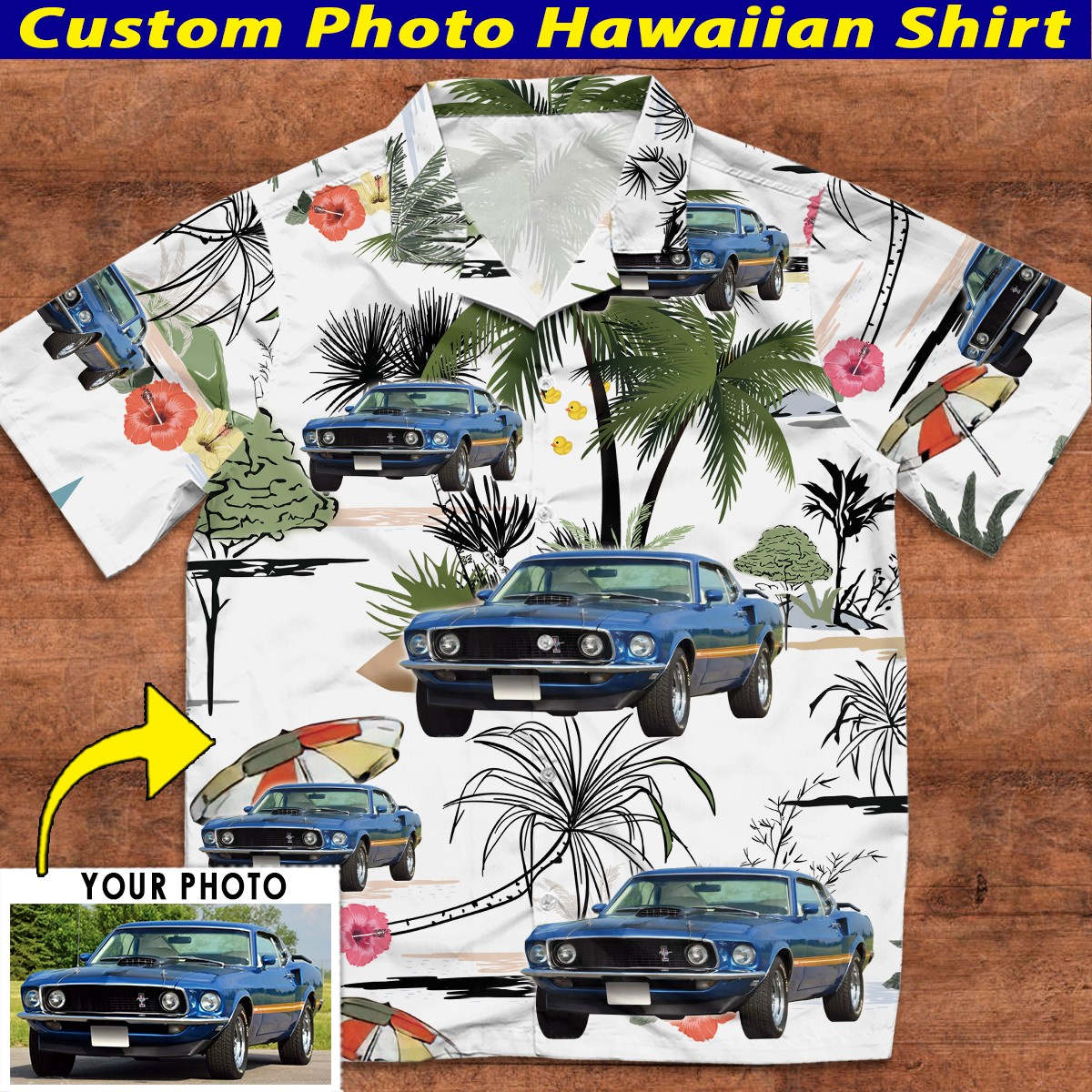 Personalized Photo Muscle Car, Classic Car Hawaiian Shirt (HAW4) – Kool ...