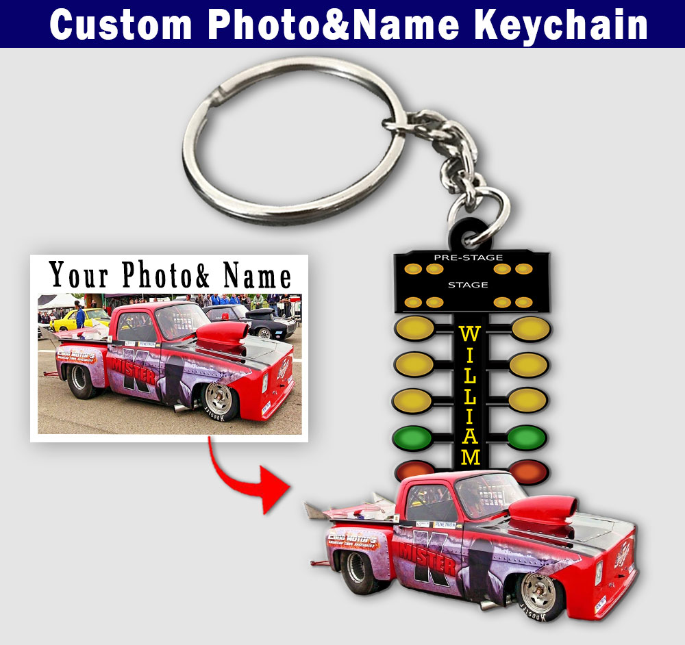 Drag Racing Personalized Photo&Name Keychain (DragtreeName) – Kool-Kool