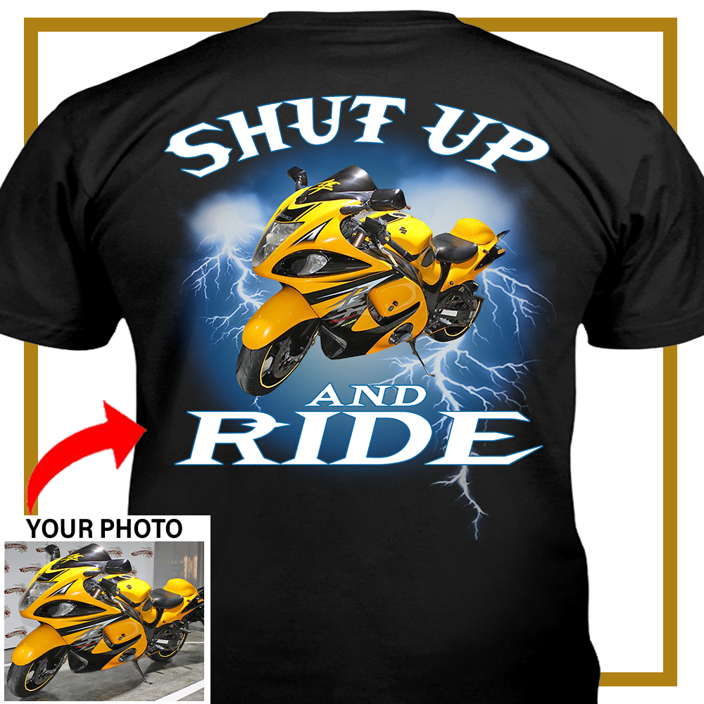 Sport Bike Motorcycle Biker Custom Photo T-shirt On The Back (BK114) – Kool-Kool