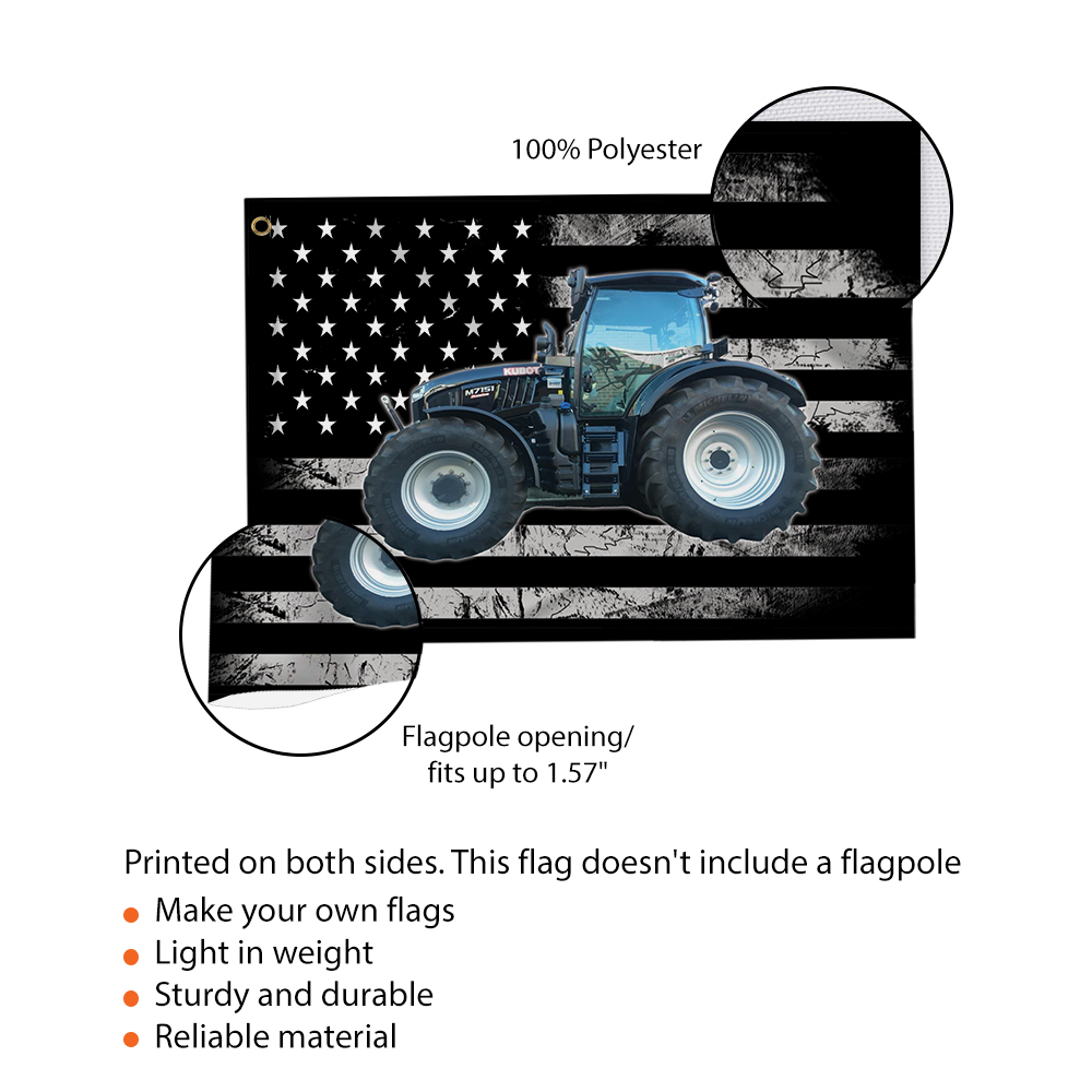 Tractor & Truck Personalized Photo American House Flag – Kool-Kool