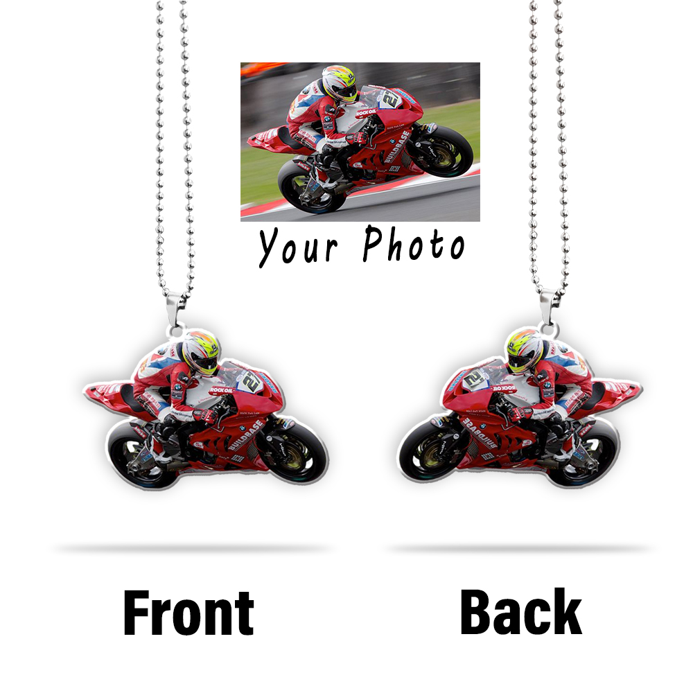 Motorcycle Racing Personalized Photo Hanging Ornament – Kool-Kool