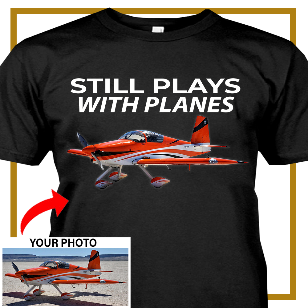 Airplane Aircraft Custom Photo T-shirt (BK52-PLANES) – Kool-Kool