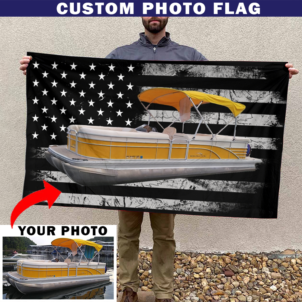 Boat Custom Photo American House Flag – Kool-Kool